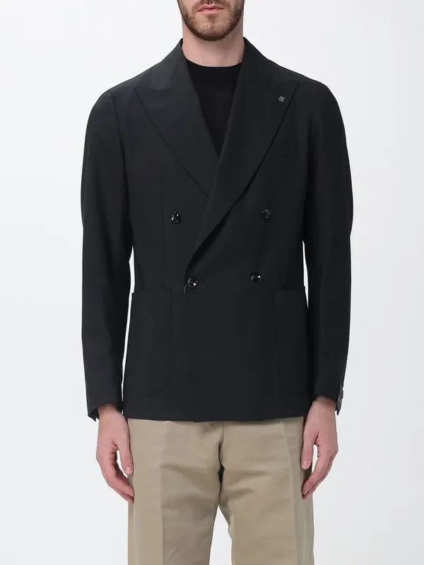 Tagliatore Double-breasted Virgin Wool Blazer - Black