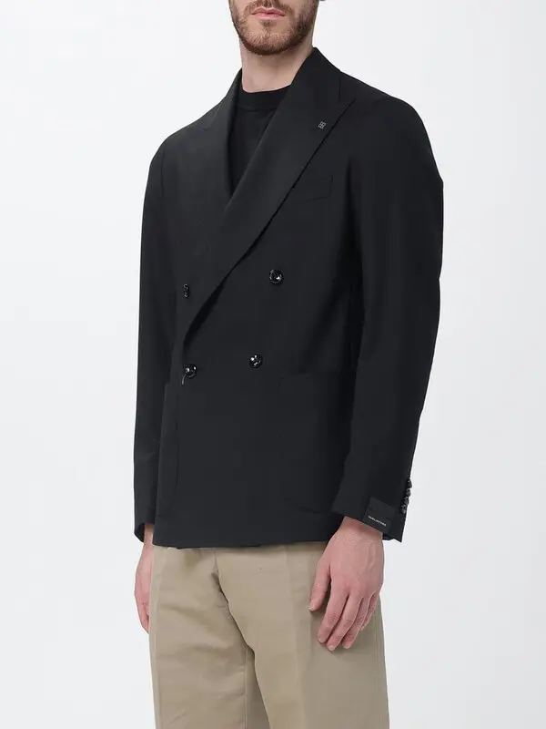 Tagliatore Double-breasted Virgin Wool Blazer - Black