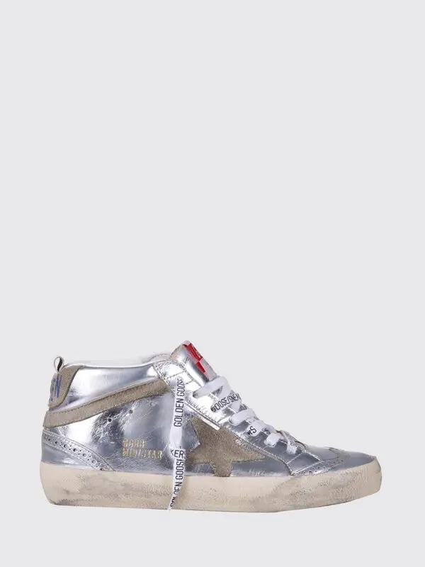GOLDEN GOOSE Mid-star Suede Sneakers With Worn Effect
