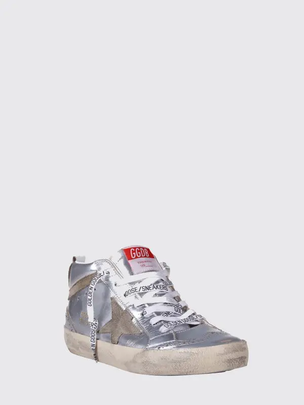 GOLDEN GOOSE Mid-star Suede Sneakers With Worn Effect