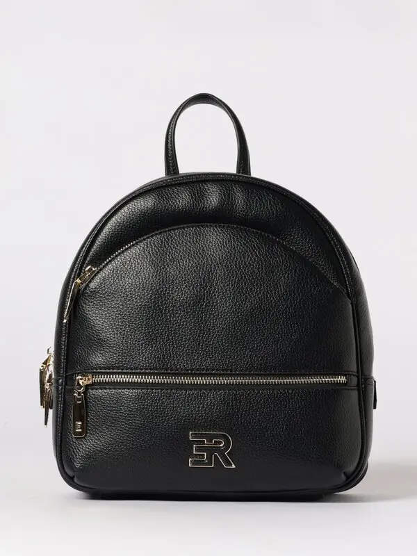 ERMANNO FIRENZE Grained Synthetic Leather Backpack - Black