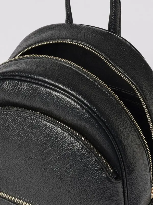 ERMANNO FIRENZE Grained Synthetic Leather Backpack - Black