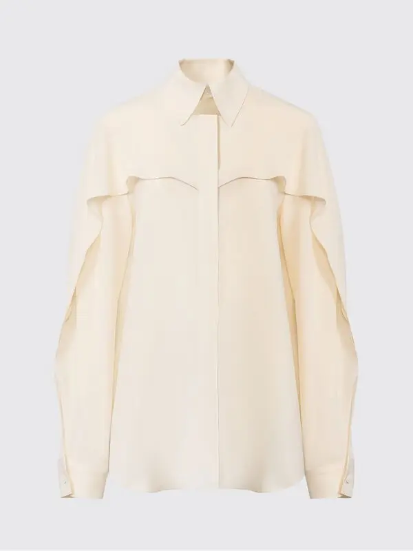 Fabiana Filippi Silk Blend Shirt With Dropped Shoulders - Butter
