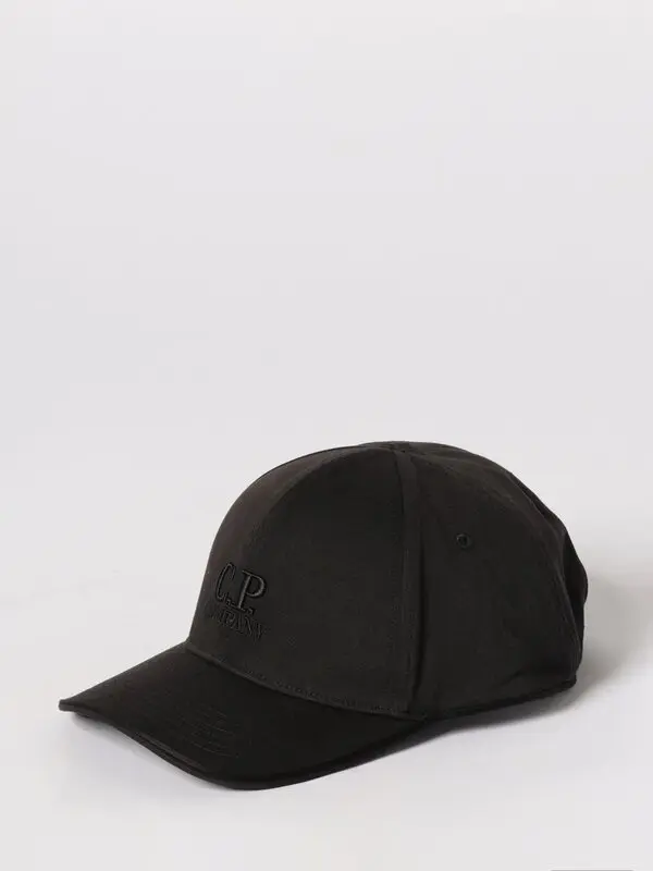 C.P. COMPANY Cotton Hat With Embroidered Logo - Black