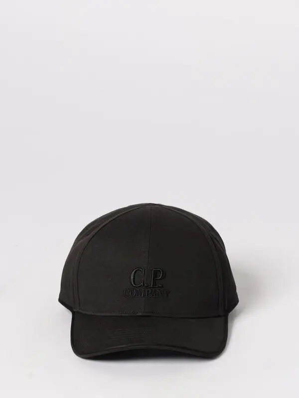 C.P. COMPANY Cotton Hat With Embroidered Logo - Black