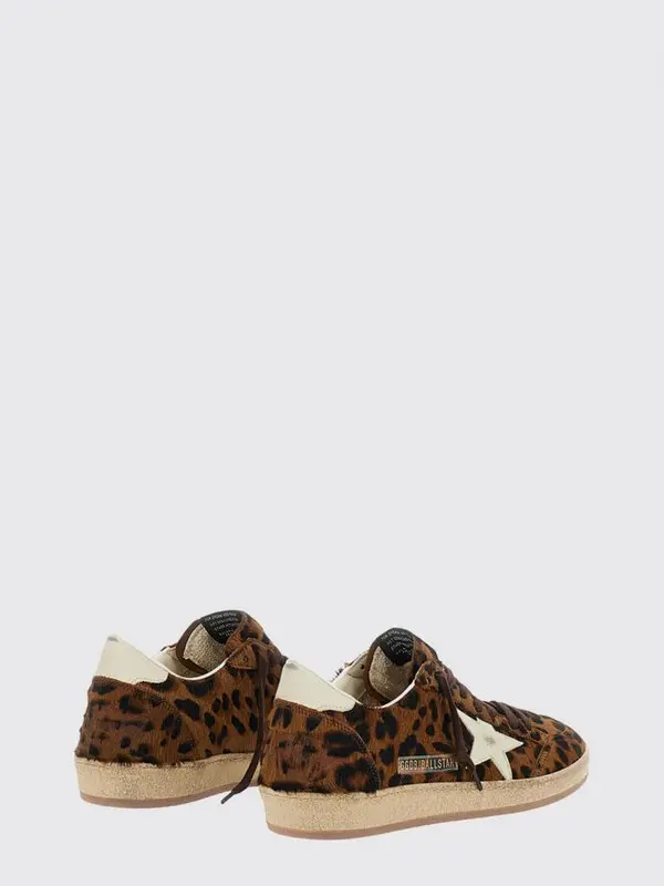 GOLDEN GOOSE Ball Star Animal-print Pony Hair Sneakers