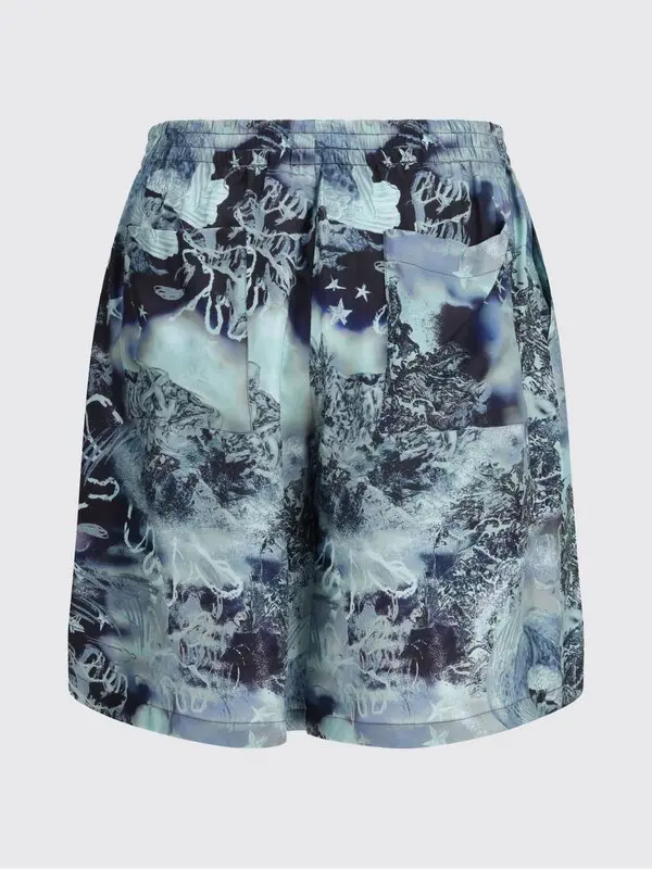 Off-White Printed Viscose Shorts - Blue