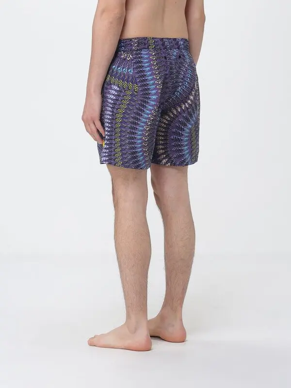 COUNTY OF MILAN Graphic Print Swim Shorts - Violet