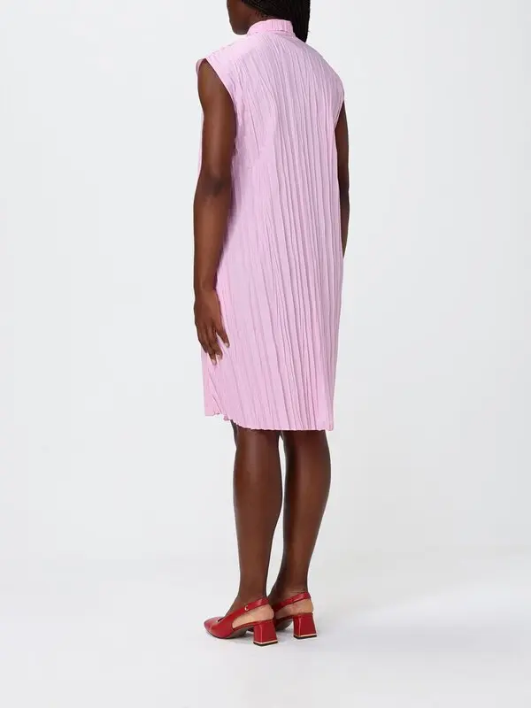 Moschino Pleated Cotton Blend Mini Dress