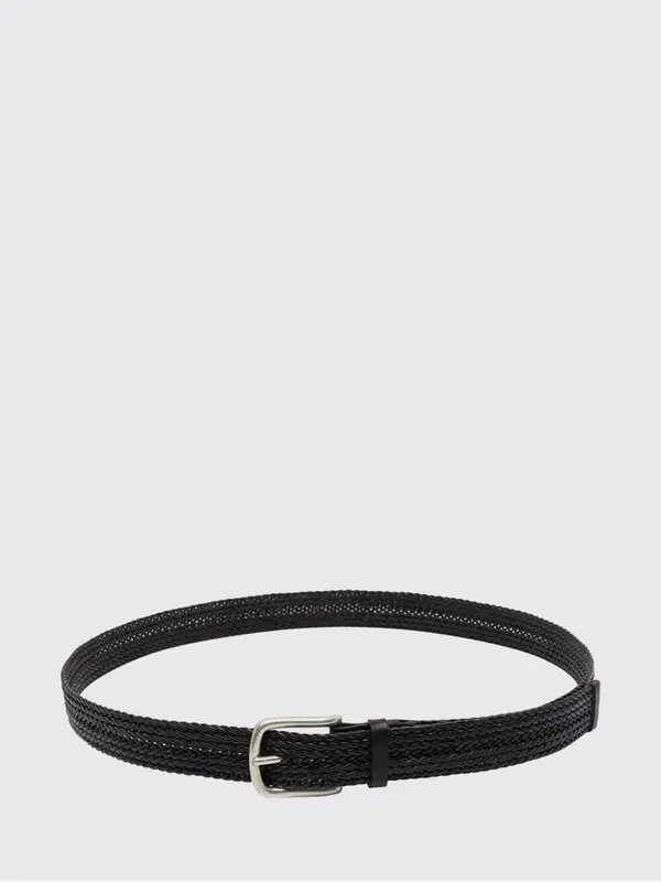 Orciani Woven Leather Belt - Brown