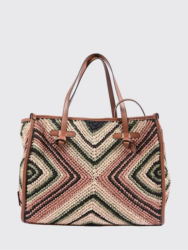 GIANNI CHIARINI Marcella Crochet Raffia Bag - Multicolor