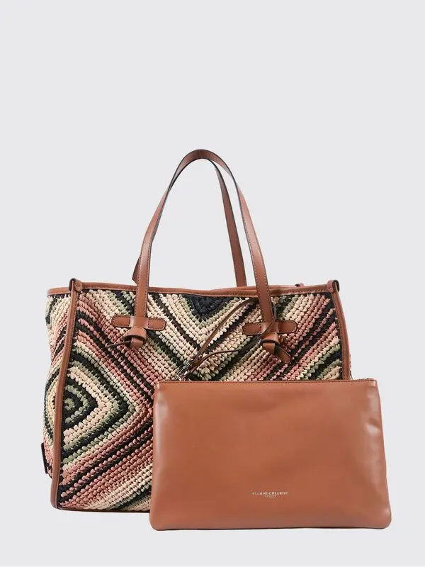 GIANNI CHIARINI Marcella Crochet Raffia Bag - Multicolor