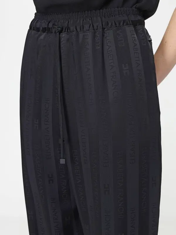 Elisabetta Franchi Satin Straight Trousers