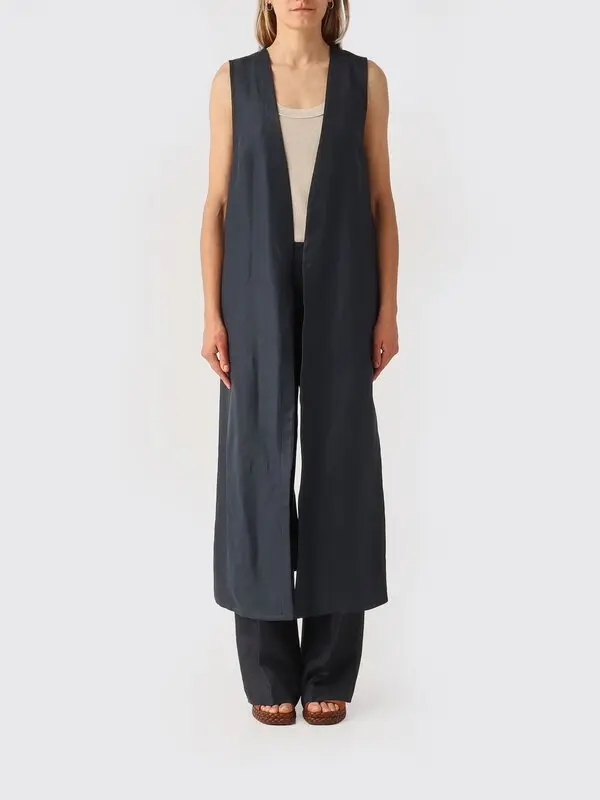 Liviana Conti Long Linen Blend Vest