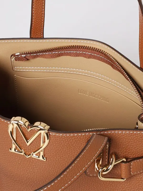 Moschino Grained Faux Leather Handbag