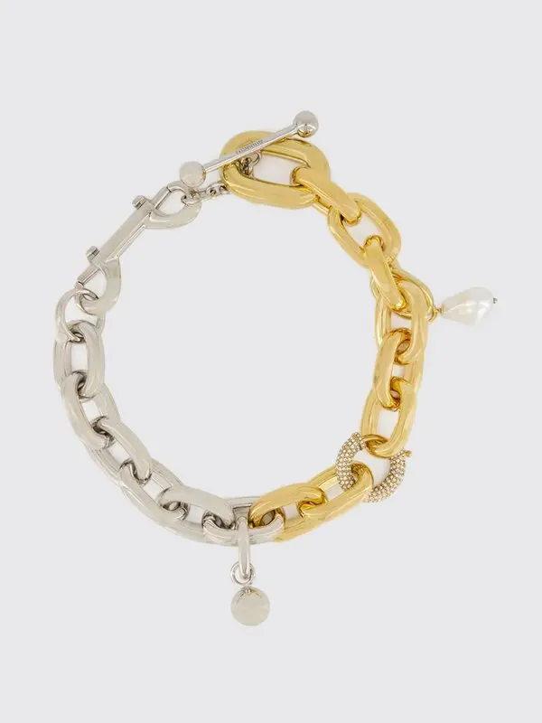 Rabanne Xl Link Bi Brass Necklace With Charms
