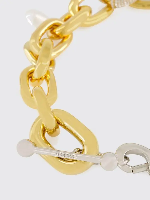 Rabanne Xl Link Bi Brass Necklace With Charms