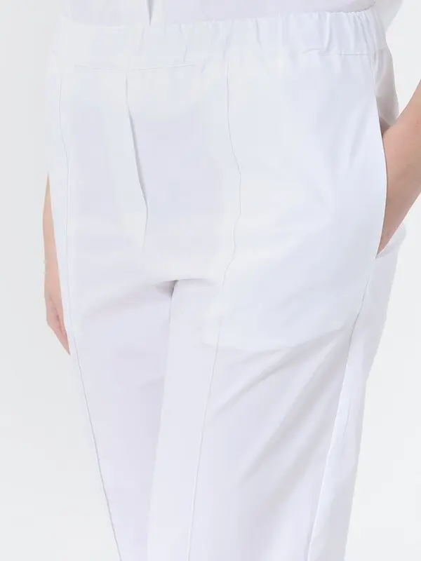 SEMICOUTURE Romana Cotton Poplin Trousers - Brown