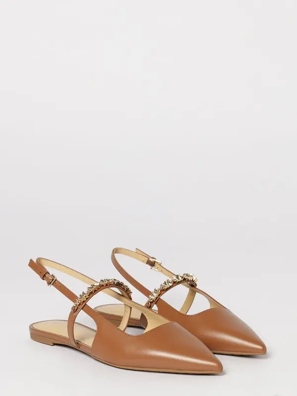 Michael Kors Dina Flex Leather Slingback Ballerinas