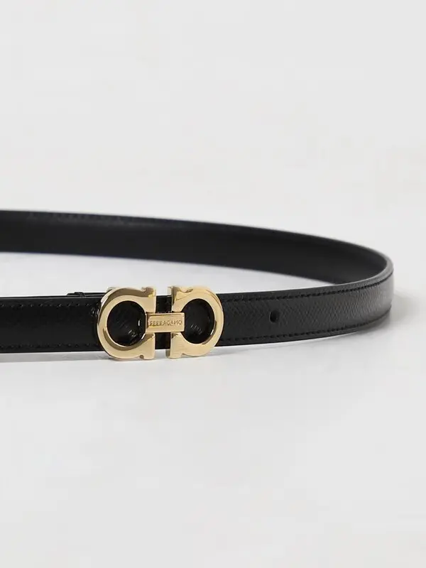 FERRAGAMO Gancini Buckle Belt - Charcoal