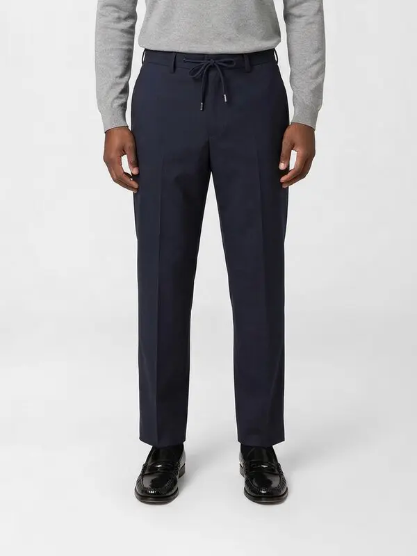BRIGLIA 1949 Wool Drawstring Trousers - Blue