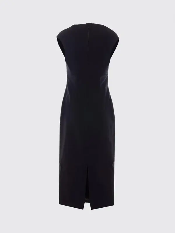 Solace London Crêpe Midi Dress - Black
