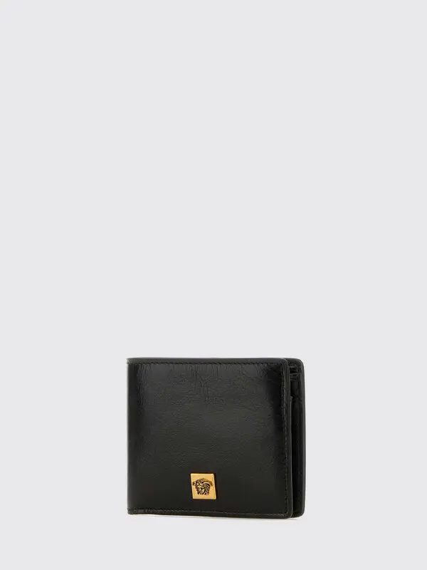 Versace Medusa Plaque Bifold Leather Wallet