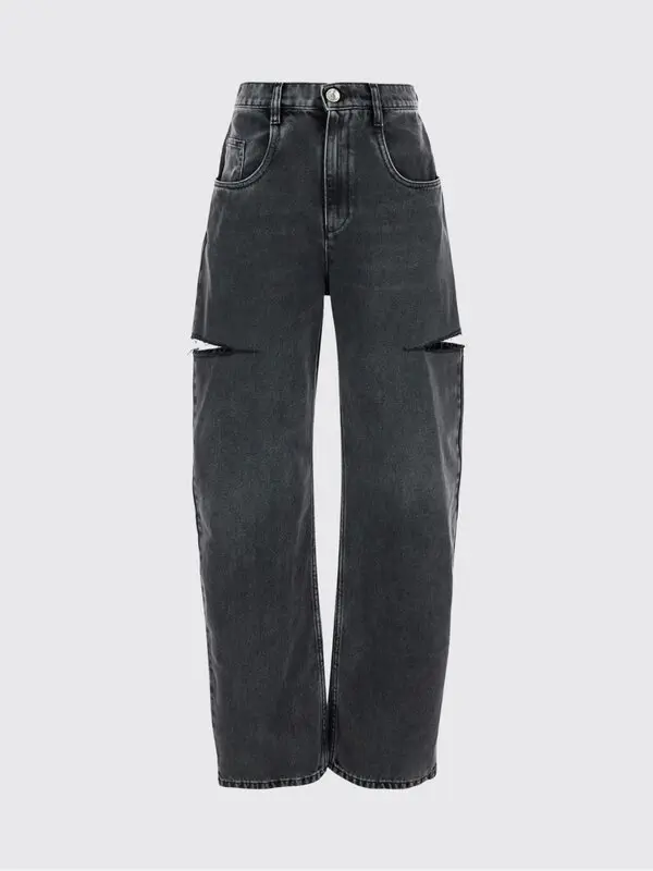 MAISON MARGIELA High-waisted Wide-leg Distressed Denim Jeans