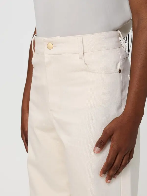 Max Mara Wide Leg Stretch Cotton Pants