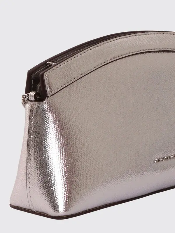 Michael Kors Athena Laminated Grained Leather Clutch By