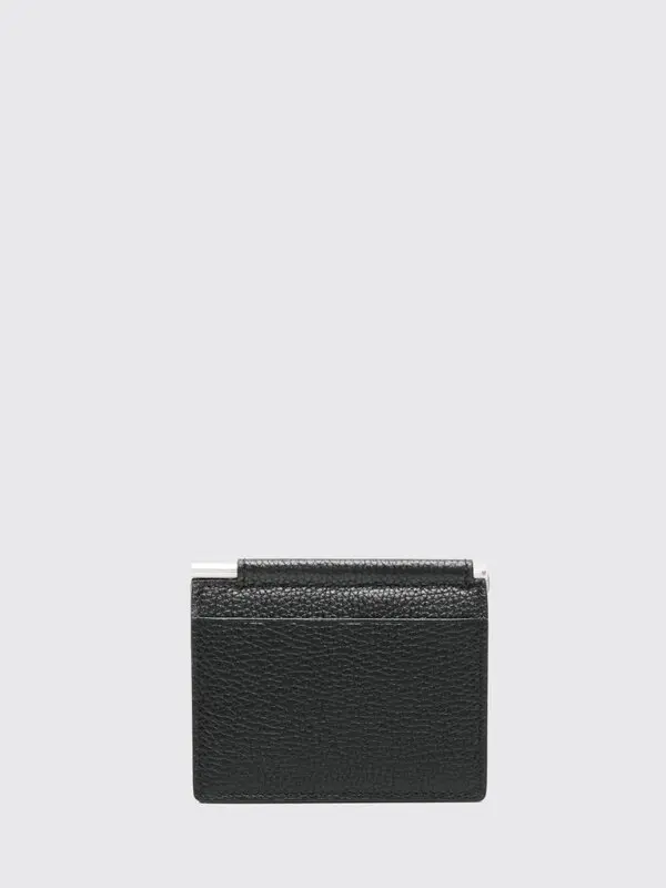 TOM FORD Bifold Leather Card Holder With Money Clip And Laminated Logo