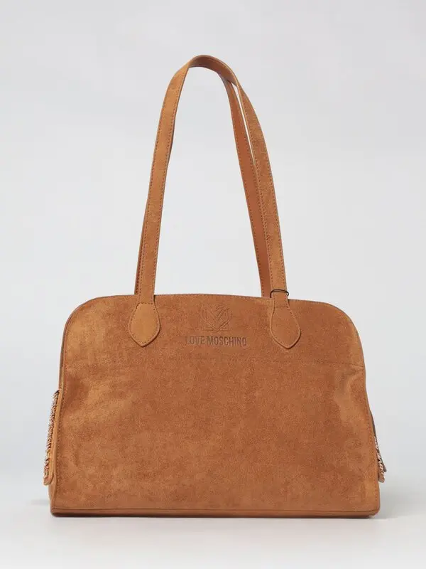 Moschino Faux Suede Bag - Camel