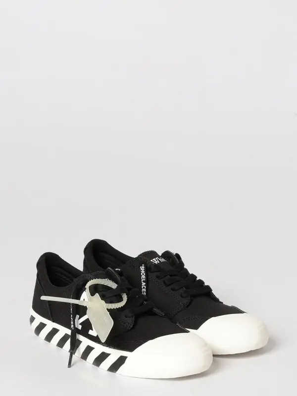 Off-White Vulcanized Canvas Sneakers - Black