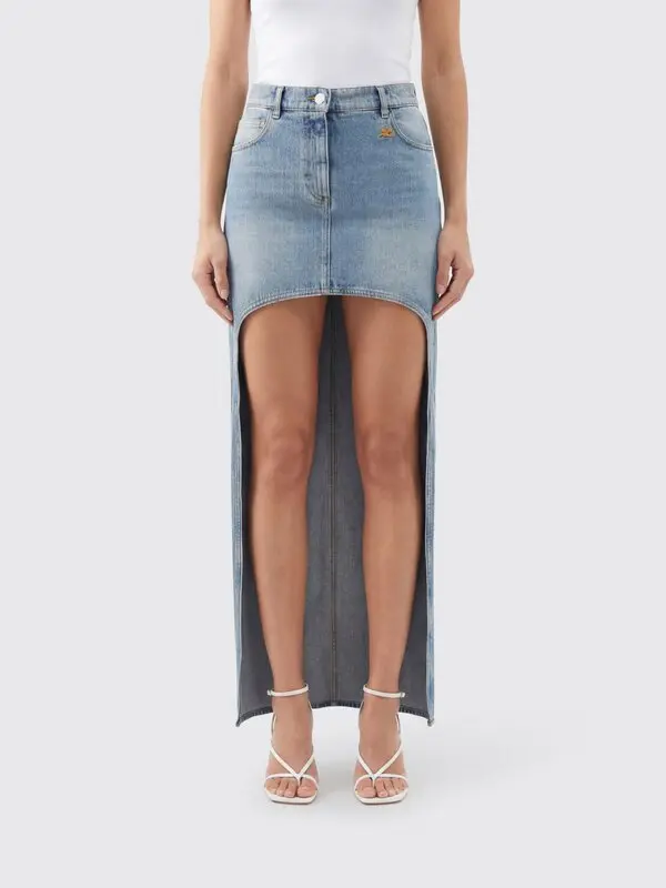 COURREGES Asymmetric Denim Skirt