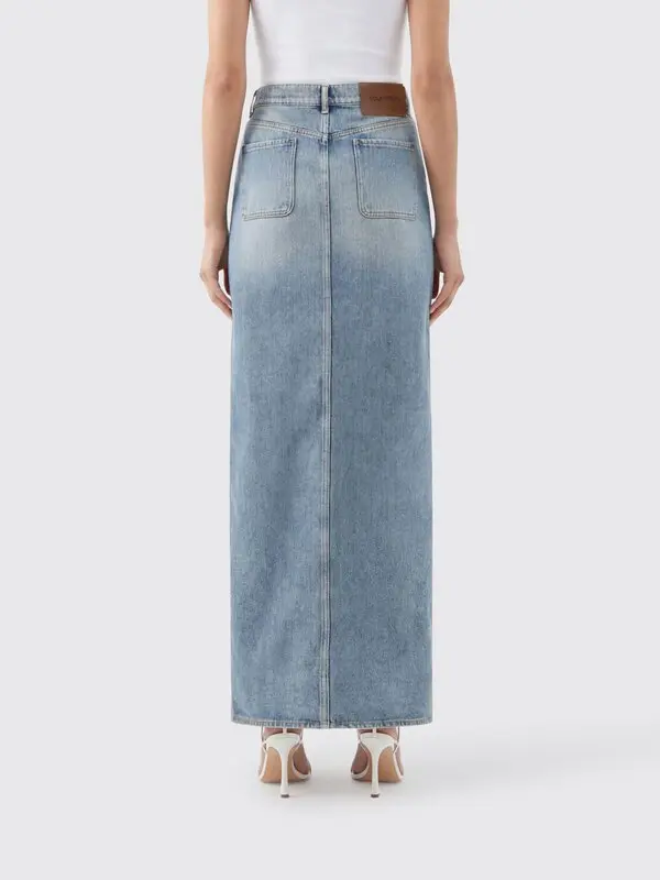COURREGES Asymmetric Denim Skirt