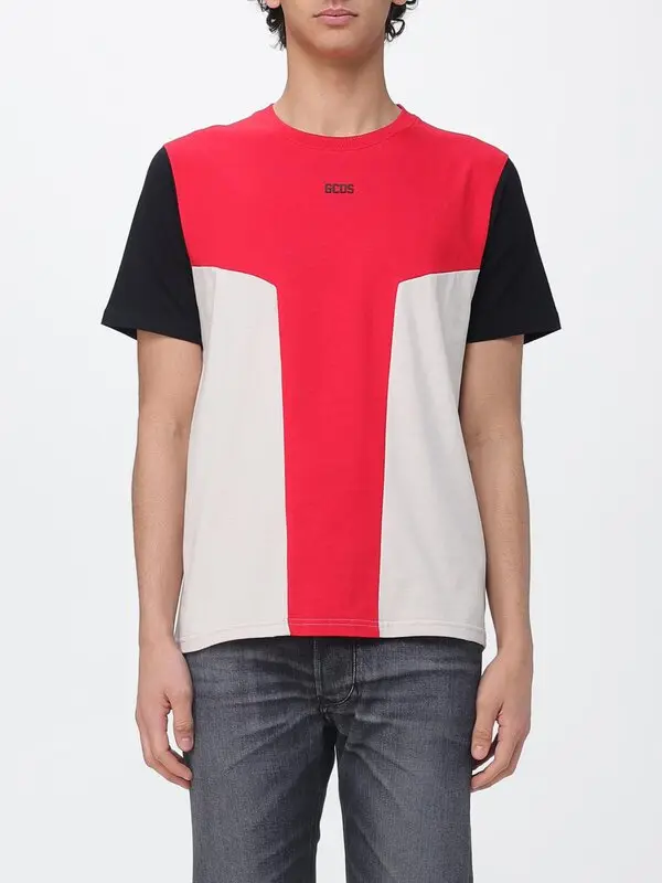 Gcds Cotton T-shirt With Logo - Red