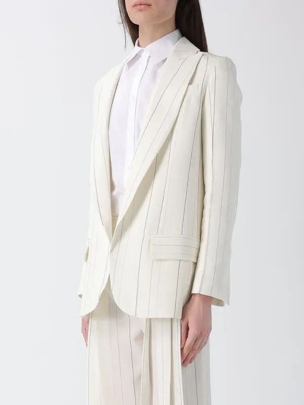 SEMICOUTURE Striped Single Breasted Blazer