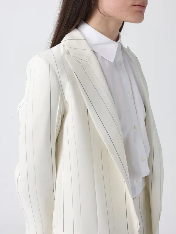 SEMICOUTURE Striped Single Breasted Blazer