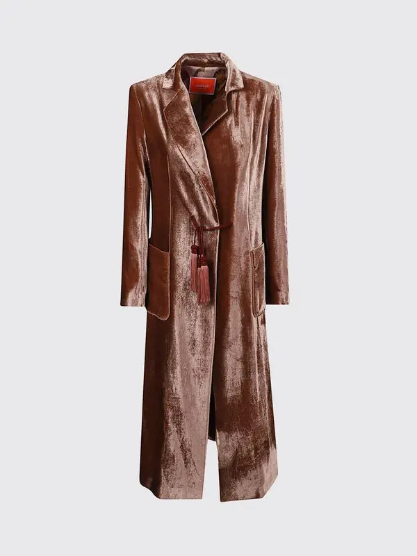 La DoubleJ Velvet Robe-style Coat With Matching Belt