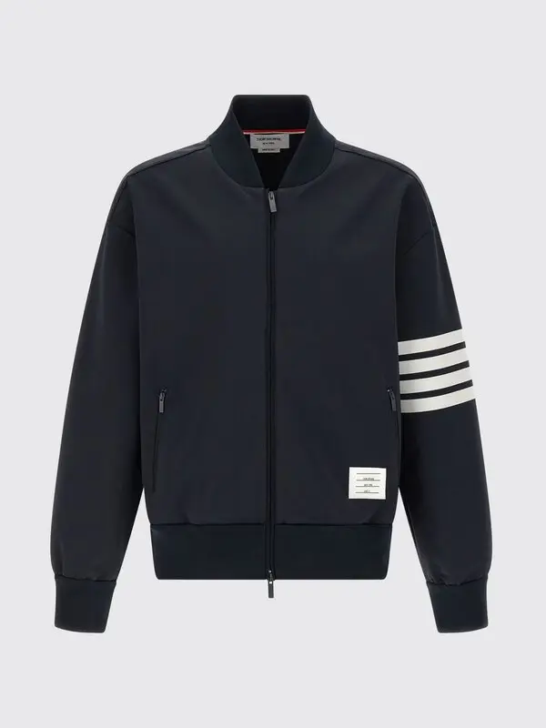Thom Browne 4-bar Viscose Blend Bomber Jacket - Blue