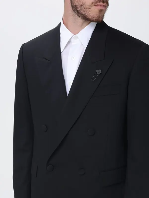 LARDINI Double-breasted Wool Blazer