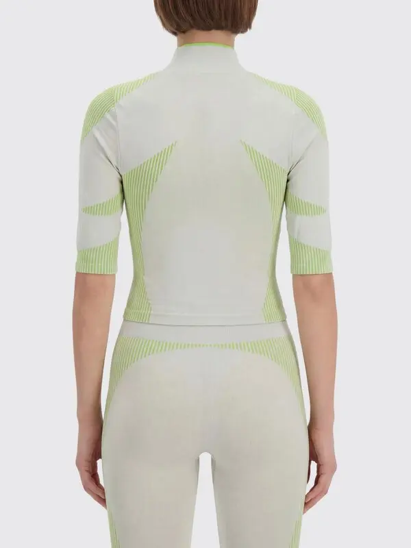 Casablanca Stretch Technical Fabric Sports Top With High Neck And Half Zip