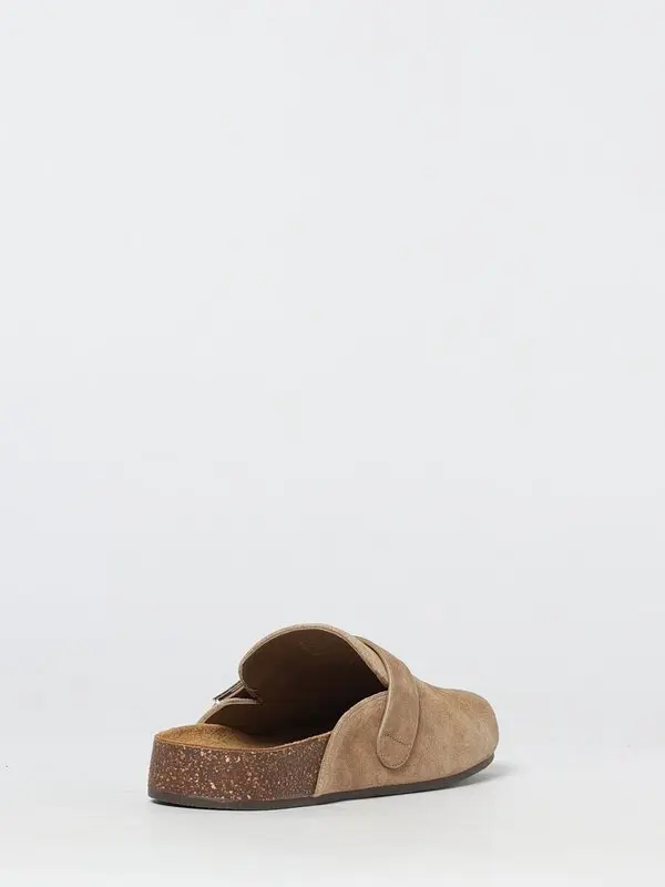 Tory Burch Suede Slip-on Clogs With Buckle Detail