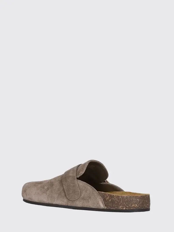 Tory Burch Mellow Suede Mules With Double T Logo - Camel