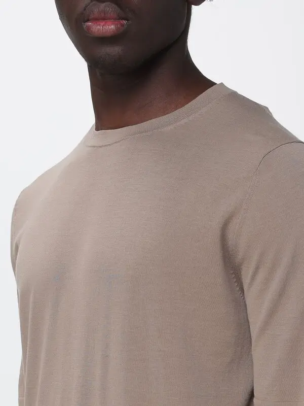 BALLANTYNE Basic Cotton T-shirt - Sand