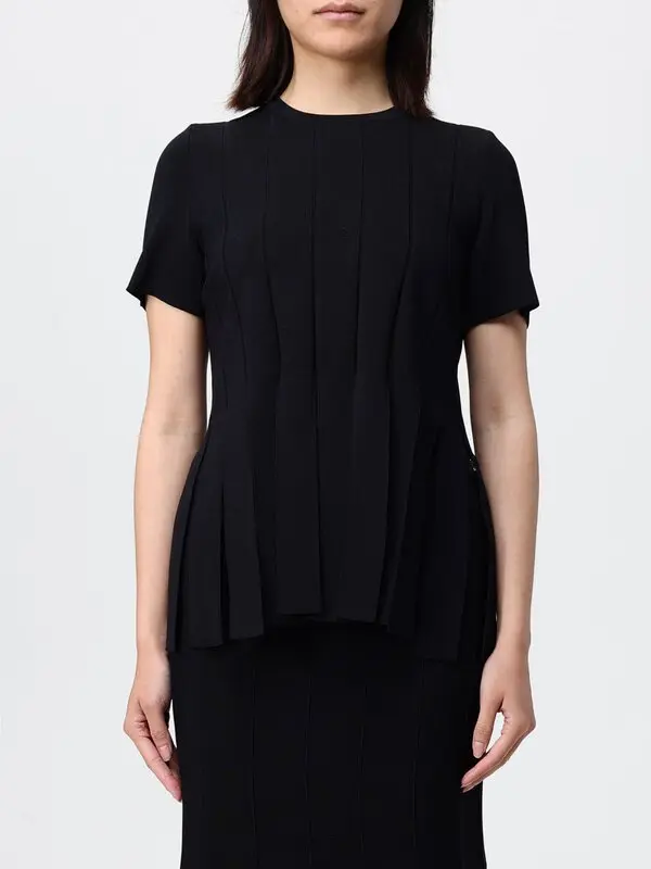 Liu Jo Viscose Crew Neck Sweater - Black
