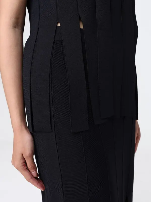 Liu Jo Viscose Crew Neck Sweater - Black