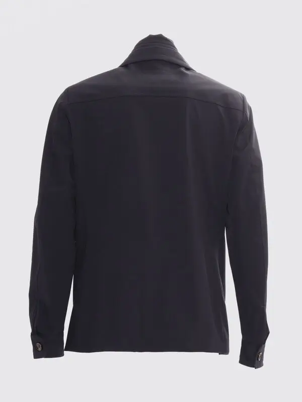 MOORER Double-breasted Technical Fabric Coat
