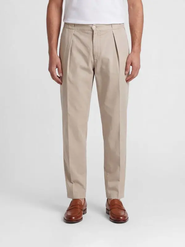 BRIGLIA 1949 Portobello Poplin Trousers - Brown