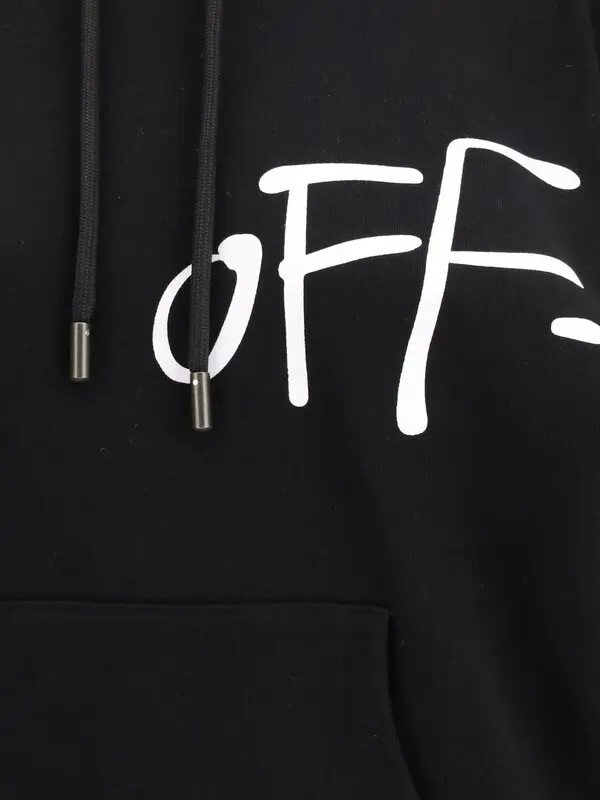 Off-White Cotton Hoodie With Logo